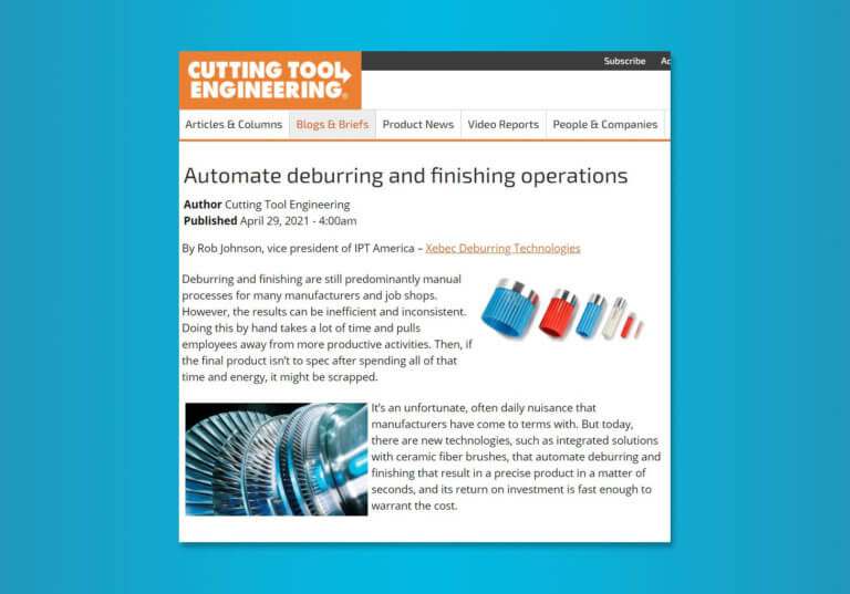 Automate Deburring and Finishing Operations | XEBEC® Deburring Technologies
