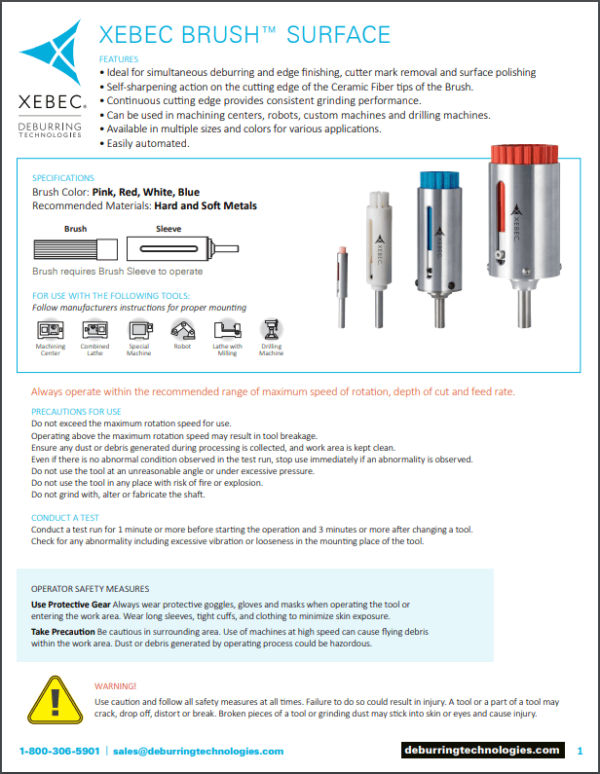 How to Use Xebec® Brush Surface | XEBEC® Deburring Technologies